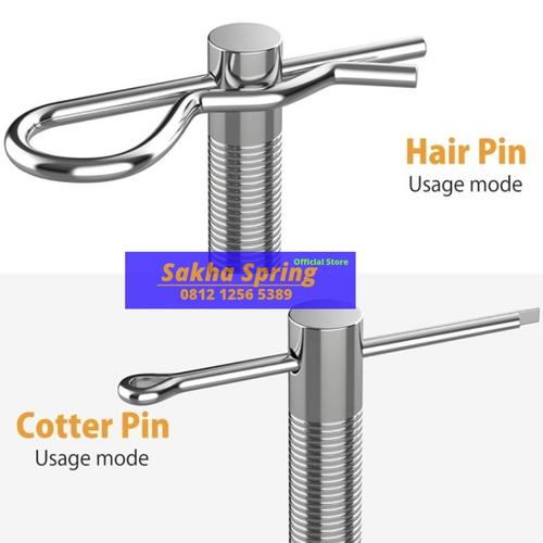 Jual R clip Retaining pin / Cotter pin R 4x75mm eyebolt 6mm Galvanis ...