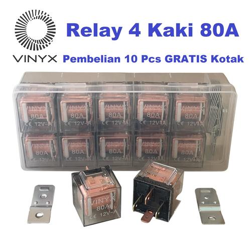 Jual Relay Rilay Klakson Lampu LED Alarm Mobil Motor 80A 12V 4 Pin Kaki ...