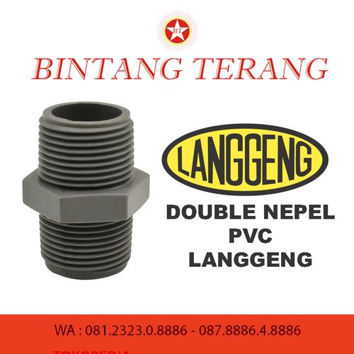 Jual dobel nepel pvc 1 1/4" langgeng / double nipple 1 1/4" / double ...