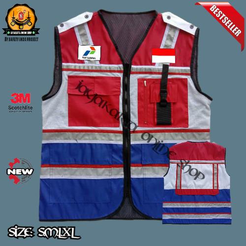 Jual ROMPI SAFETY MERAH PUTIH 3M SCOTLITE TASLAN WATER PROOF KOMBINASI ...