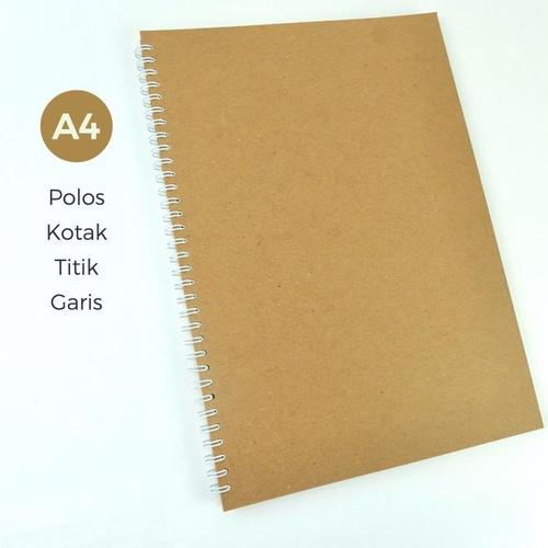 Jual Baru BUKU TULIS NOTEBOOK catatan A4 JILID SPIRAL SIMPLE BASIC ...