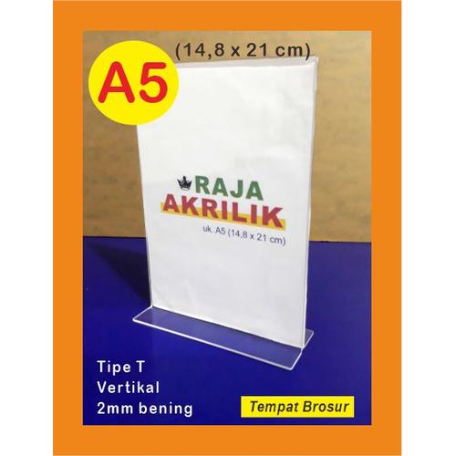 Jual ACRYLIC SIGN HOLDER / STANDING ACRYLIC / AKRILIK A5 (T) - Kota ...