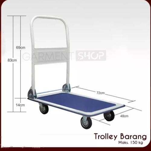 Jual Troli Handtruck Trolley Dorongan Lipat Angkut Barang 150kg 300kg ...