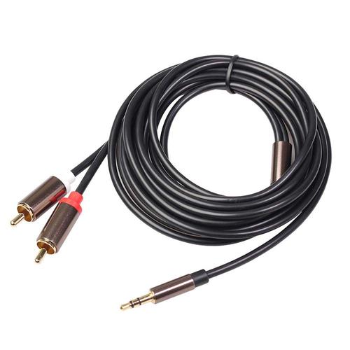 Jual Kabel AUX 3.5mm Male ke 2 RCA Male 1 Meter KABEL JACK AUDIO TO AUX ...