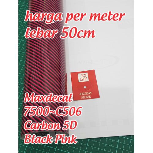 Jual Stiker Maxdecal Karbon - Sticker Max decal Carbon 5D - Black Pink ...