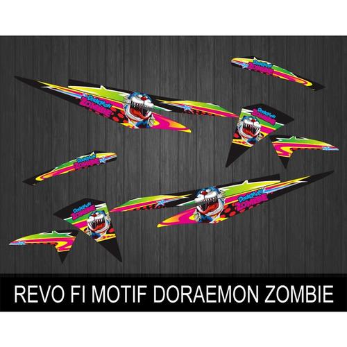 Jual sticker striping REVO F1 MOTIF DORAEMON ZOMBIE - Putih - Kota ...