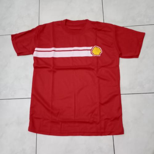 Jual Baju Kaos Mekanik Merah Oli Shell Helix Synthetic Motor Oil Free ...