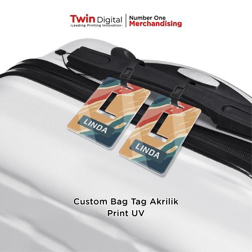 Jual Bag Tag Custom Print UV Bentuk Kotak Tas Koper - Bag Tag Print UV ...