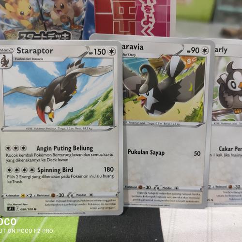 Jual pokemon tcg indonesia staraptor angin puting beliung free evo ...