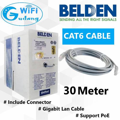 Jual BELDEN UTP LAN Cable Cat 6 30m Kabel UTP Cat6 / Cat.6 30 Meter ...