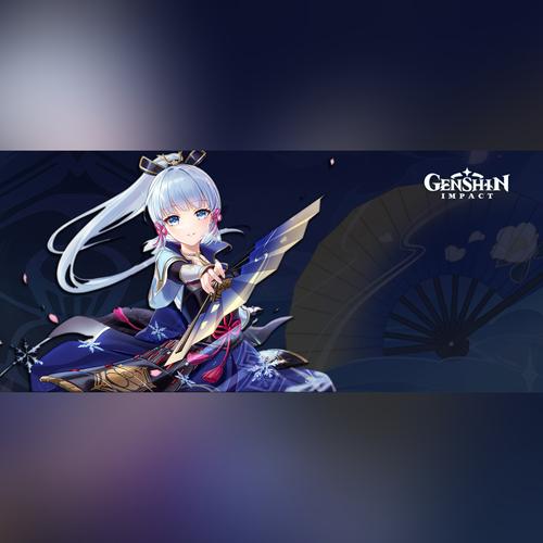Jual Deskmat Mouse Pad | Kamisato Ayaka Theme Genshin Impact - 700x300 ...