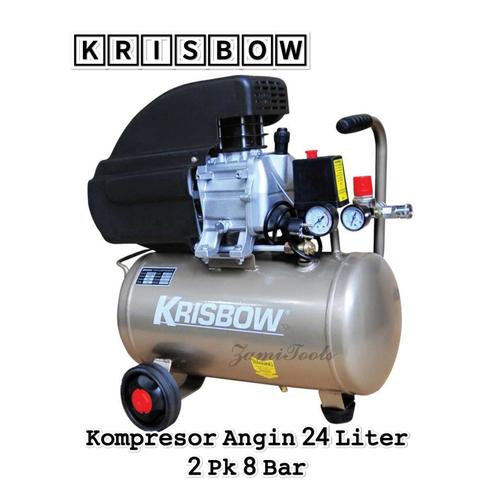 Jual Krisbow Kompresor Angin 24 Liter 2 PK 8 Bar Dengan Motor Copper ...