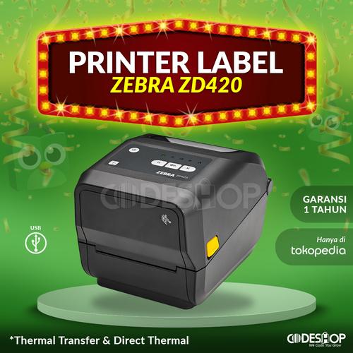 Jual Printer Sticker Label Barcode Zebra ZD420 Direct&Transfer Thermal ...