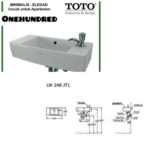 Jual wastafel toto LW 248 JT1 - Paket 7 - Jakarta Selatan - Sanitary ...