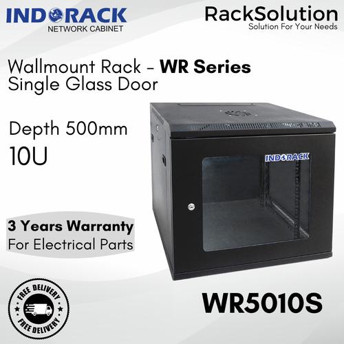 Jual WR5010S INDORACK WALLMOUNT RACK SERVER 500MM 10U SINGLE GLASS DOOR - Jakarta Pusat ...