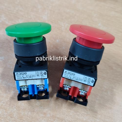 Jual Pushbutton jamur mushroom 22mm AR22M0R AR22MOR 01R 10G Fuji ...