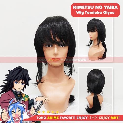 Jual Wig Cosplay Anime Kimetsu no Yaiba Demon Slayer : Tomioka Giyu ...