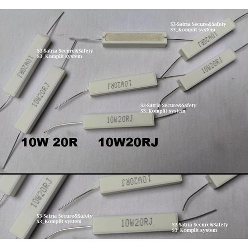 Jual Kapur Resistor 10W 20R 10W20RJ 10Watt 20Rohm 20 ohm 20ohm 20RJ ...