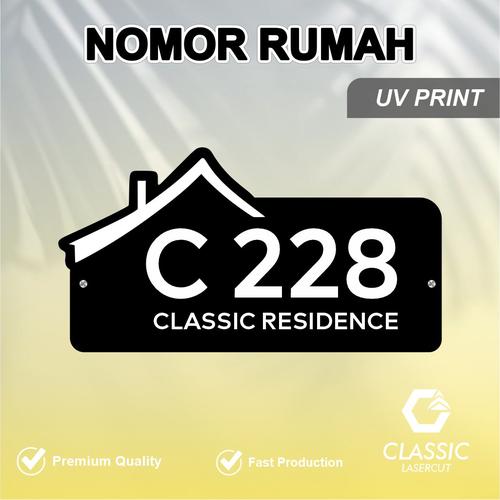 Jual Nomor Rumah Akrilik Print UV / Papan Nama Alamat Akrilik Custom ...