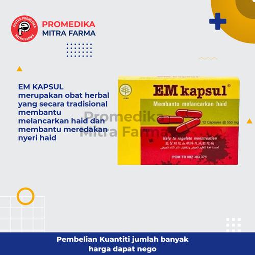 Jual EM isi 12 Kapsul/Kotak / Herbal Pelancar Menstruasi atau Haid ...
