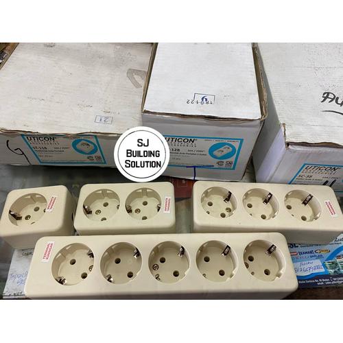 Jual Stop Kontak UTICON 1 Lubang 2 Lubang 3 Lubang 5 Lubang Lobang Arde - 5 lubang - Kota Medan ...