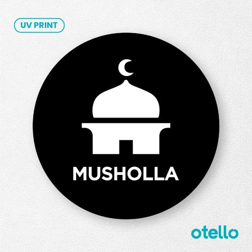 Jual Musholla | Sign Board Akrilik | Mushola Sign Label - Dasar Hitam ...