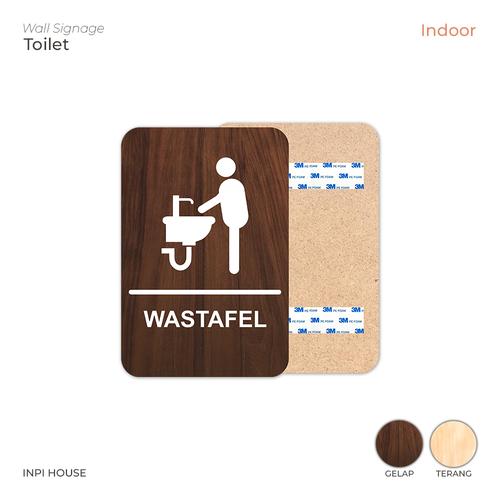 Jual Sign Wastafel 20 cm x 13,5 cm Coklat - Hitam - Kota Bandung - INPI ...