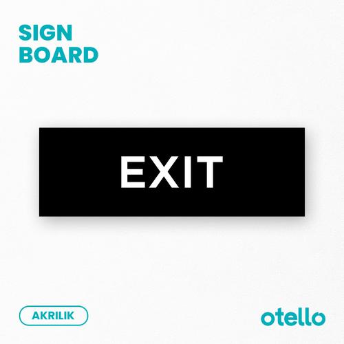 Jual Exit Sign Board Label Tempel Akrilik Print Papan Nama Ruang ...