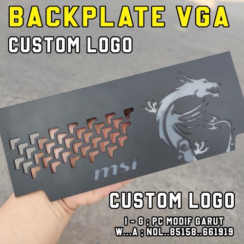 Jual Backplate vga custom UKURAN DOBLE FAN RTX RX GTX RYZEN CORE ...