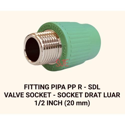 Jual Sock Drat Luar PPR 20MM 1/2" Rucika Kelen Green - Jakarta Barat ...