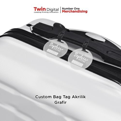 Jual Bag Tag Custom Nama Tas Koper Akrilik - Bag Tag Bulat Grafir Nama ...