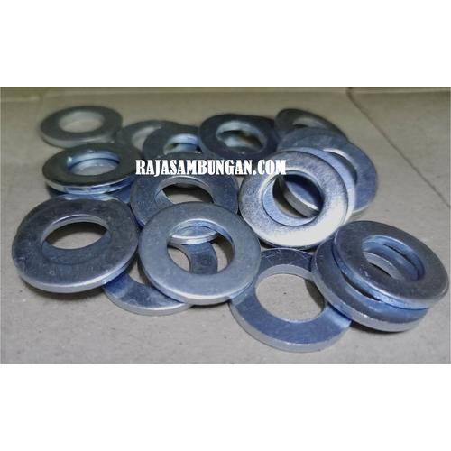 Jual PERPCS Ring Plat Galvanis M 6 Pengencang Baut Washer Plate Putih ...
