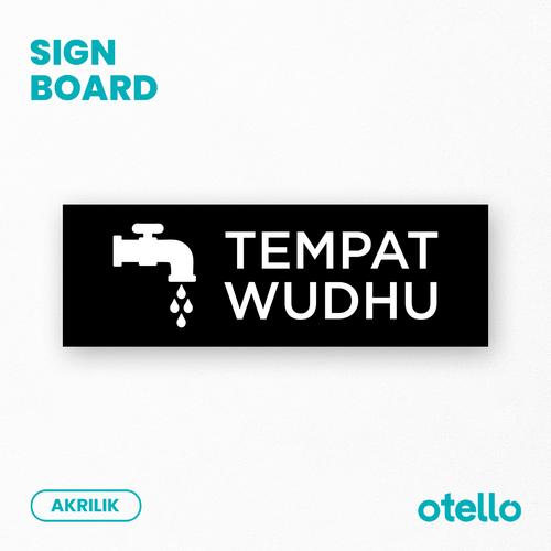 Jual Tempat Wudhu Sign Board Akrilik Print Papan Nama Ruang Rambu ...