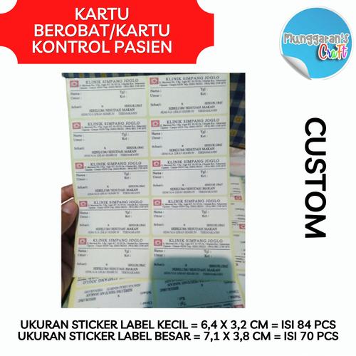 Jual custom sticker label obat etiket obat free desain sesukamu - Putih ...