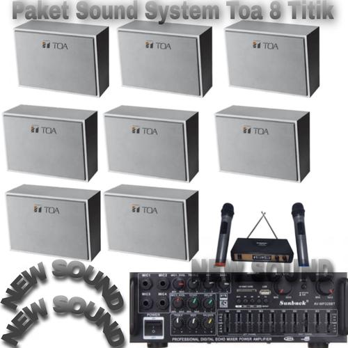 Jual PAKET SOUND SYSTEM INDOOR DAN OUTDOOR PAKET 8 SPEAKER TOA FULL SET ...