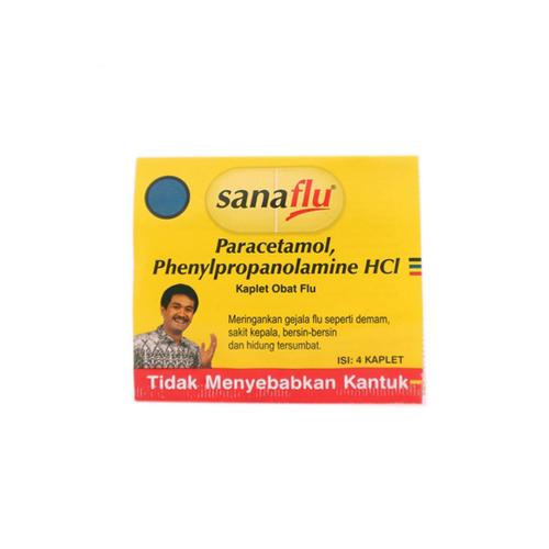 Jual SANAFLU 4 TABLET/STRIP OBAT FLU TIDAK MENYEBABKAN KANTUK - Kota ...