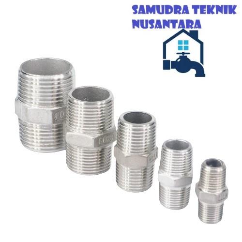 Jual Double Nipple/nepel stainless ss304 1/4" s/d 2"(inch) - 3/8" - Jakarta Barat - Samudera ...