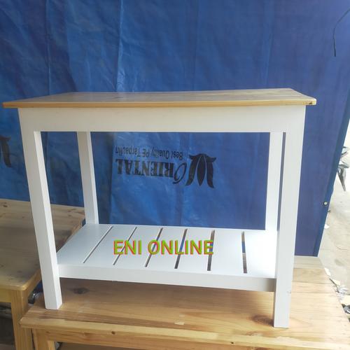 Jual meja rak 1 meja serbaguna 100x50x75cm kayu Pinus jati Belanda ...
