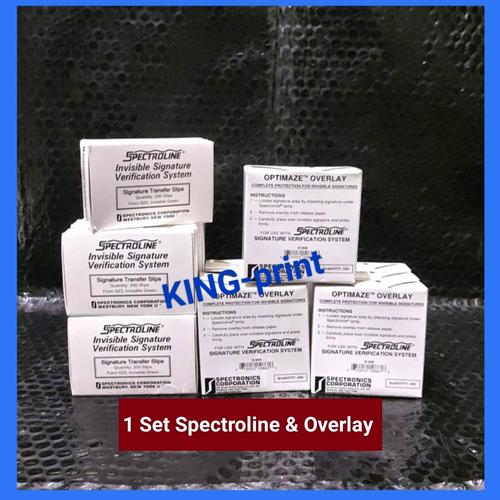 Jual 1SET KERTAS SPECTROLINE OVERLAY & INVISIBLE SIGNATURE MADE IN USA ...
