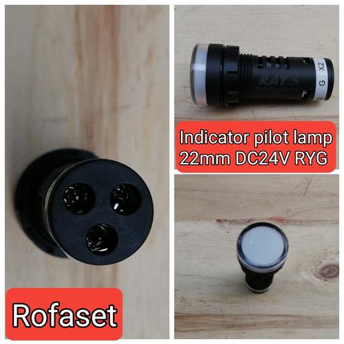 Jual indicator pilot lamp 22mm 3 warna RYG 24v dc 3 wire - Jakarta ...