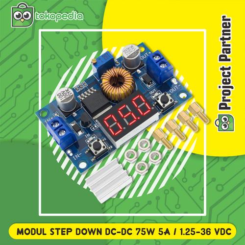 Jual Modul Step Down DC-DC 75W 5A / 1.25-36 VDC Module XL4015 with ...