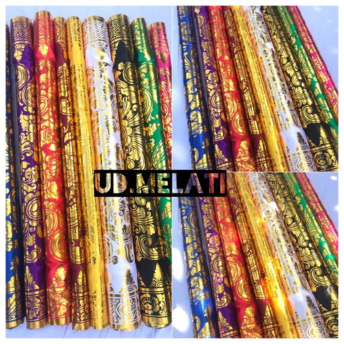 Jual Kain prada bali motif daun - Putih, 50cm - Kab. Gianyar - Shankara ...