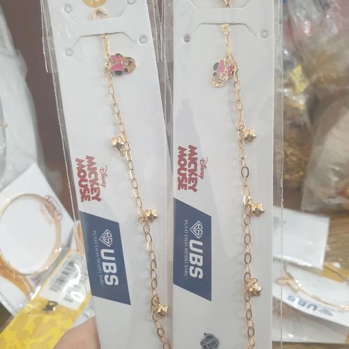 Jual gelang rantai anak minnie mouse disney ubs emas asli 700 70% 16K ...