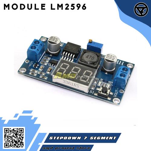 Jual Module LM2596 DC To DC Stepdown Modul Display Voltmeter 7 Segment ...