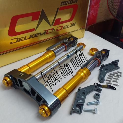 Jual Shock depan USD double disc Aerox 155 / Up side down delkevic ...