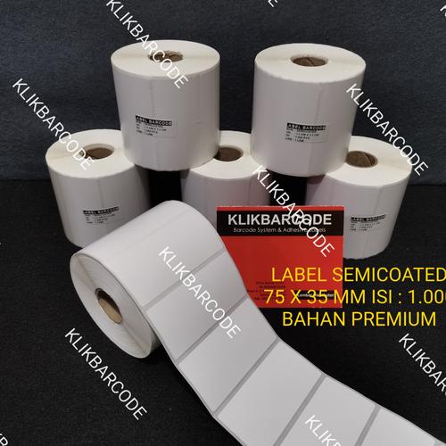 Jual LABEL BARCODE SEMCOATED 75 X 35 MM - ETIKET RUMAH SAKIT - 1000 ...