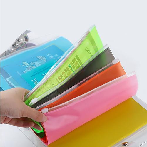 Jual Ziplock Binder Warna Warni A6 A5 6 ring/ Kantong Binder Transparan ...
