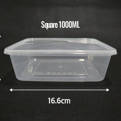 Jual Thinwall 1000 ml square, kotak makan plastik. - Kota Surakarta - Timoti_Shop | Tokopedia