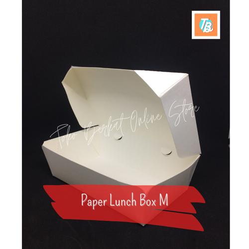 Jual Paper Lunch Box M / Kotak Kertas Makanan M (100 pcs) - Kota ...