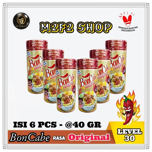 Jual BonCabe Level 30 Sambal Tabur Original Botol - 40 gr (Harga 6 Pcs ...